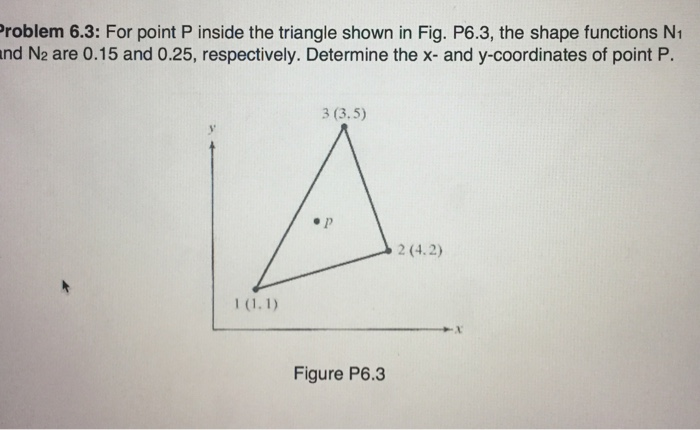 Solved Problem 6.3: For point P inside the triangle shown in | Chegg.com
