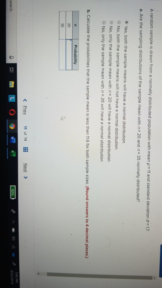 Solved A random sample is drawn from a normally distributed | Chegg.com