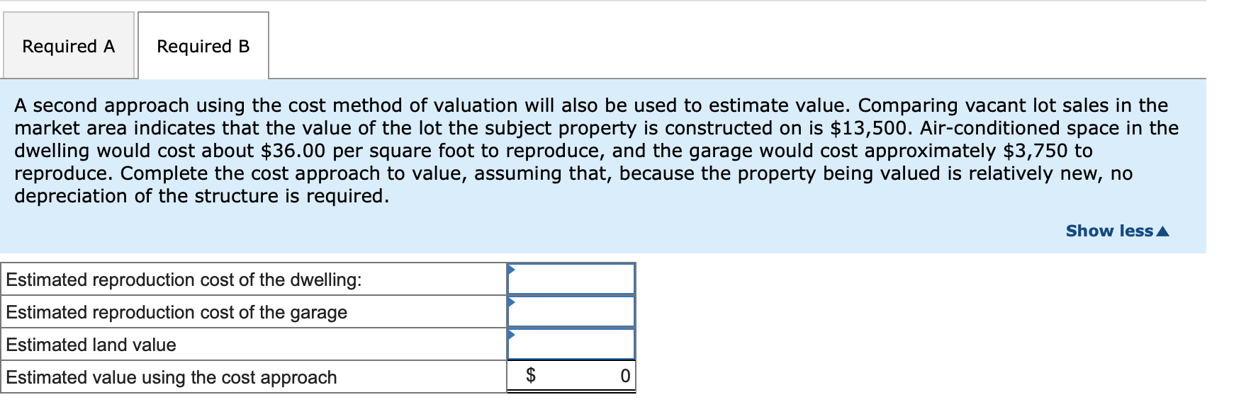 Solved You are trying to estimate the value of a property | Chegg.com
