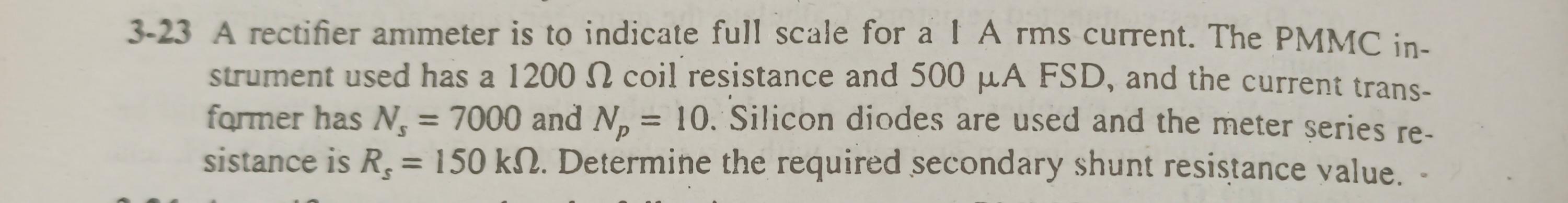 Solved 3-29 A series ohmmeter is made up of the following | Chegg.com
