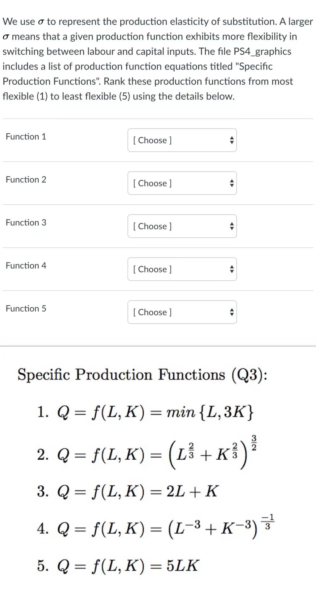 Solved We use o to represent the production elasticity of | Chegg.com
