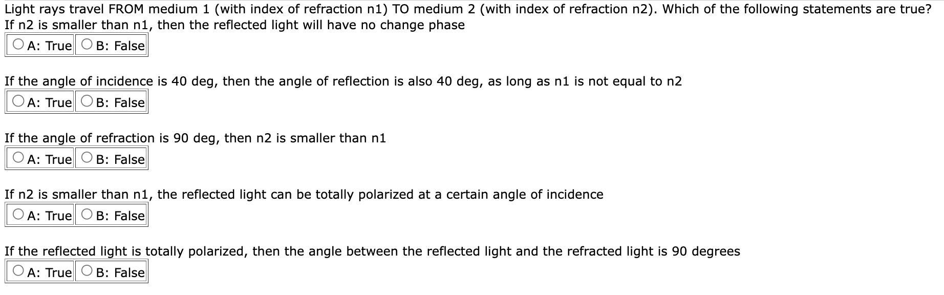 Solved Light rays travel FROM medium 1 (with index of | Chegg.com