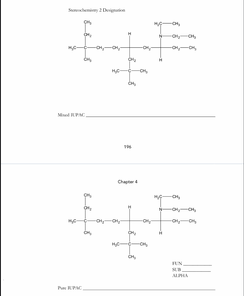 Solved Stereochemistry Designation 2 CHZ H HC -CH3 H3C CH | Chegg.com