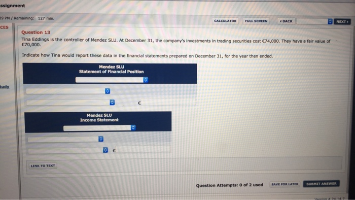 Solved ssignment 9 PM/ Remaining: 127 min. BACK CES Question | Chegg.com