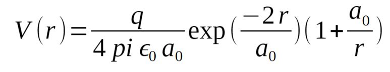 Solved The electric potential of a hydrogen atom is modeled | Chegg.com