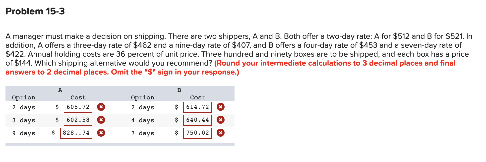 Solved Problem 15-3 A manager must make a decision on | Chegg.com