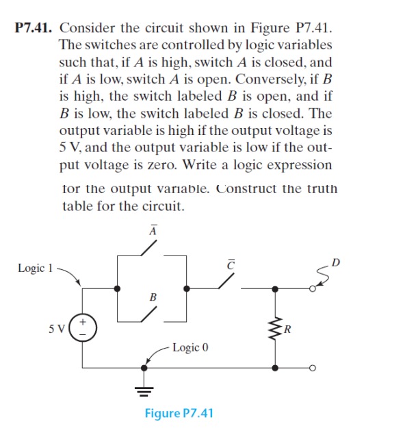 Solved P7.41. ﻿Consider the circuit shown in Figure P7.41. | Chegg.com