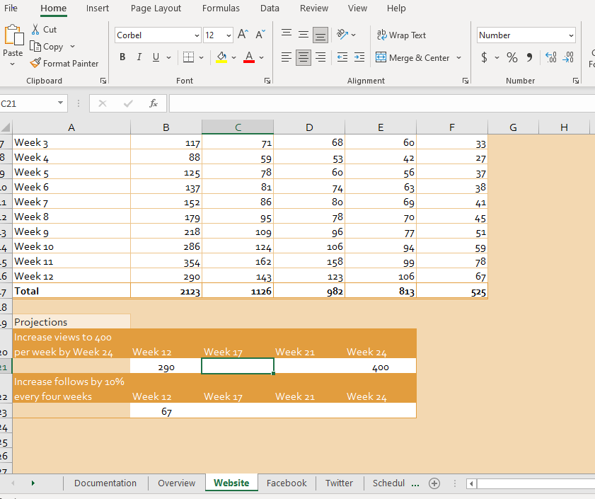7. Go to the Website worksheet. Use the text in the | Chegg.com