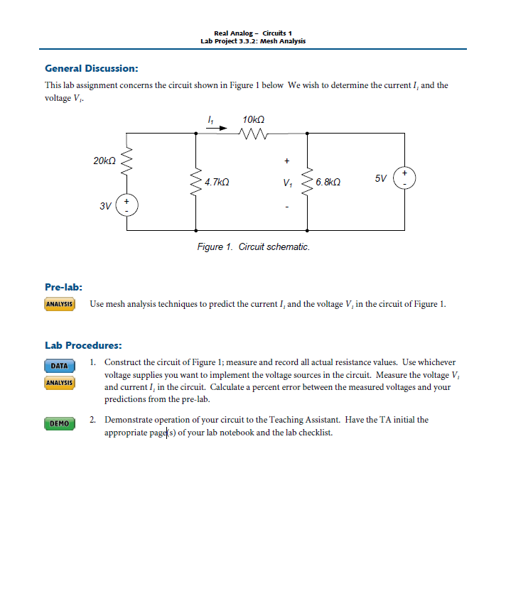 Solved Use Mesh Anaylsis to predict the current I1 and | Chegg.com