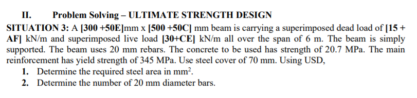Solved II. Problem Solving - ULTIMATE STRENGTH DESIGN | Chegg.com