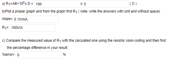 Solved Part 1): Single Resistor R1 RE A R V Color Coding | Chegg.com