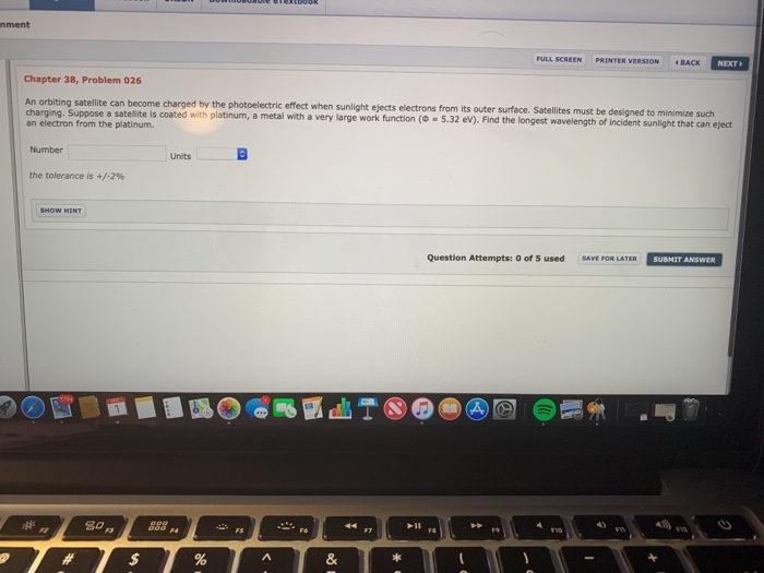 Solved FULL SCREEN PRINTER VERSION BACK NEXT Chapter 38, | Chegg.com