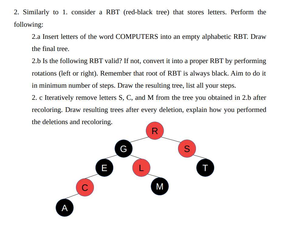 Solved Similarly to 1 . consider a RBT (red-black tree) that | Chegg.com