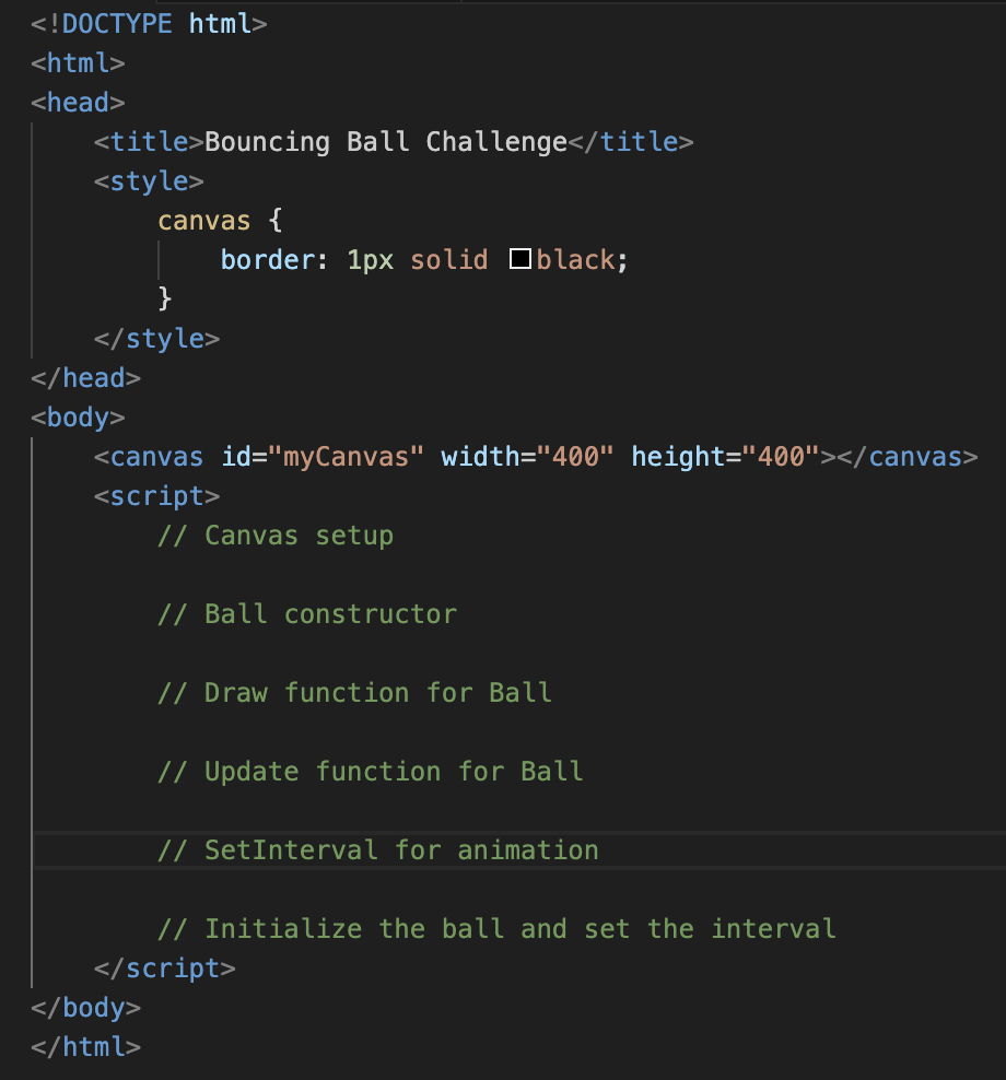 Solved Objective:Create a simple animation of a bouncing | Chegg.com