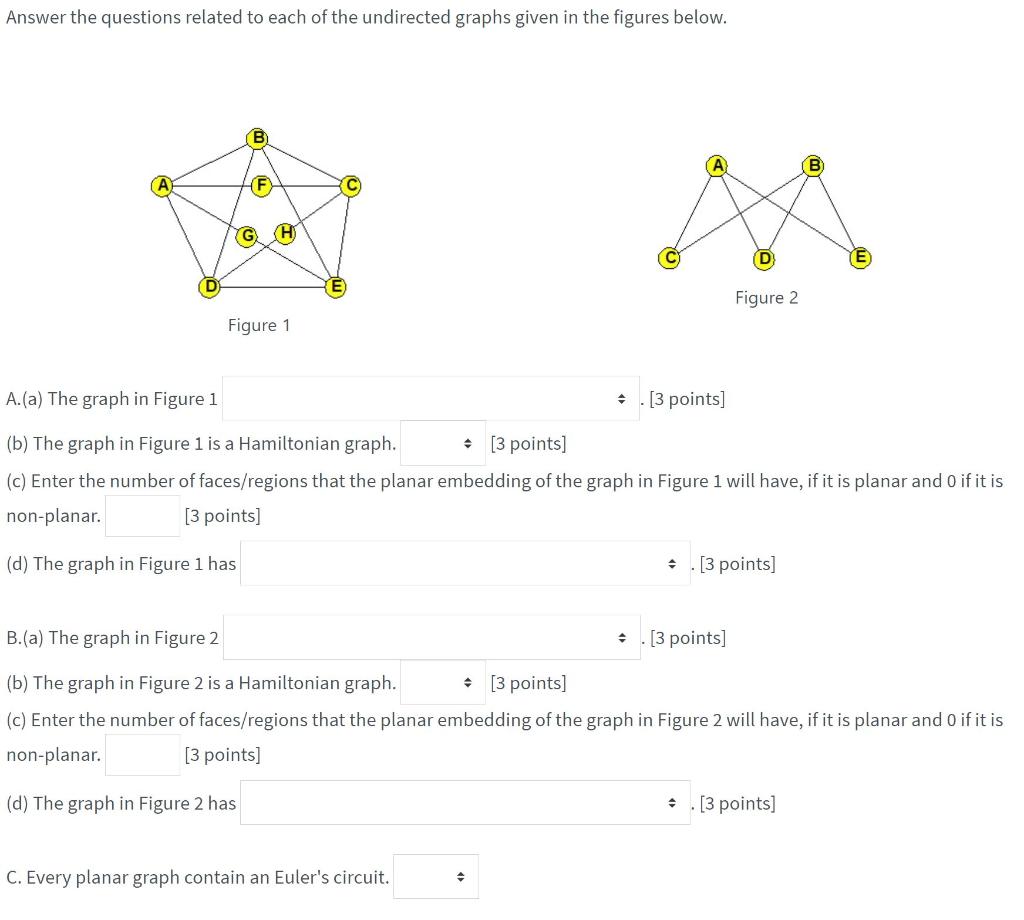 Solved Answer the questions related to each of the | Chegg.com