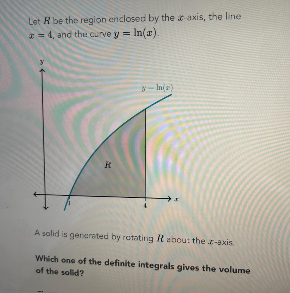 Solved Let R be the region enclosed by the x-axis, the line | Chegg.com