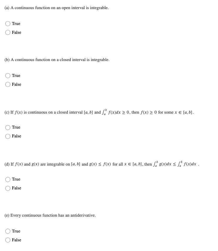 Solved (a) A continuous function on an open interval is | Chegg.com