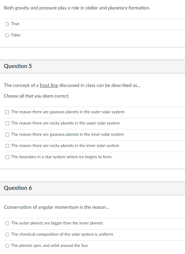 Solved Both gravity and pressure play a role in stellar and | Chegg.com