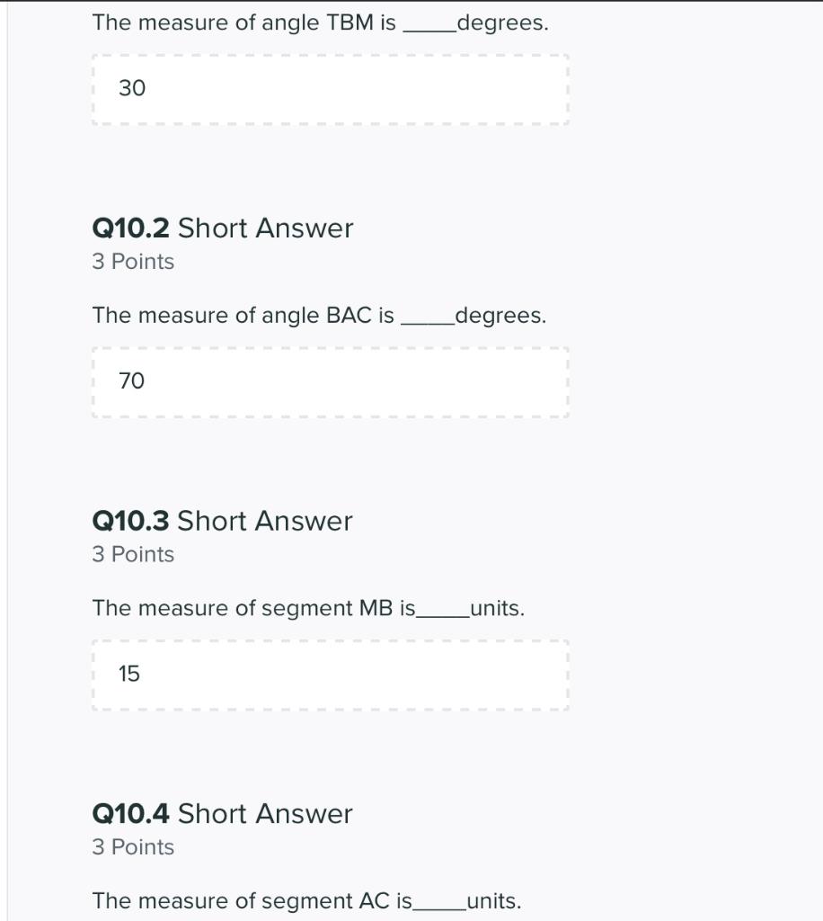 Solved Triangle TBM is a scaled copy of triangle ABC. Find | Chegg.com