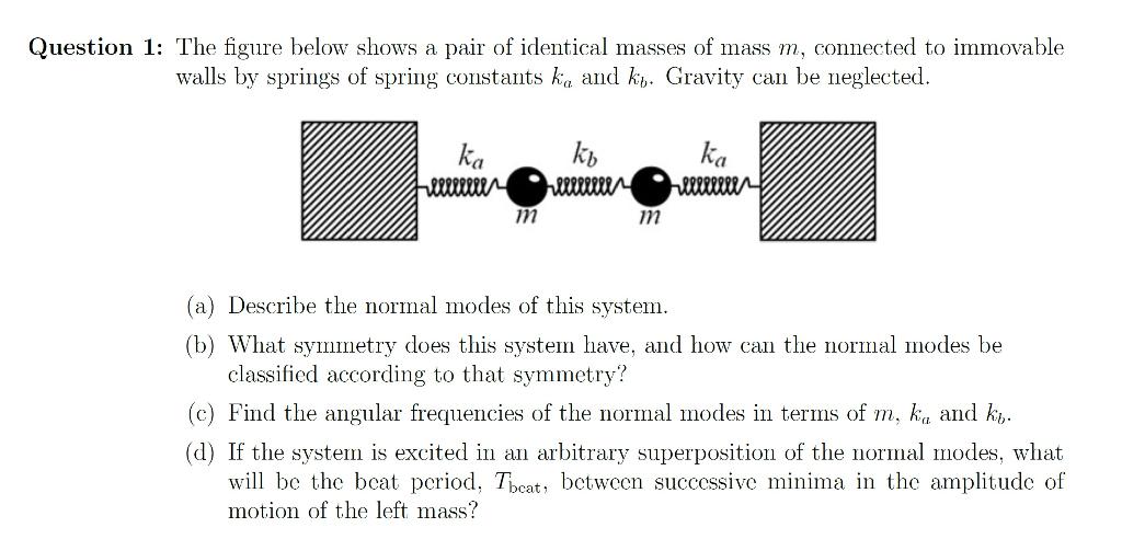 Solved uestion 1: The figure below shows a pair of identical | Chegg.com