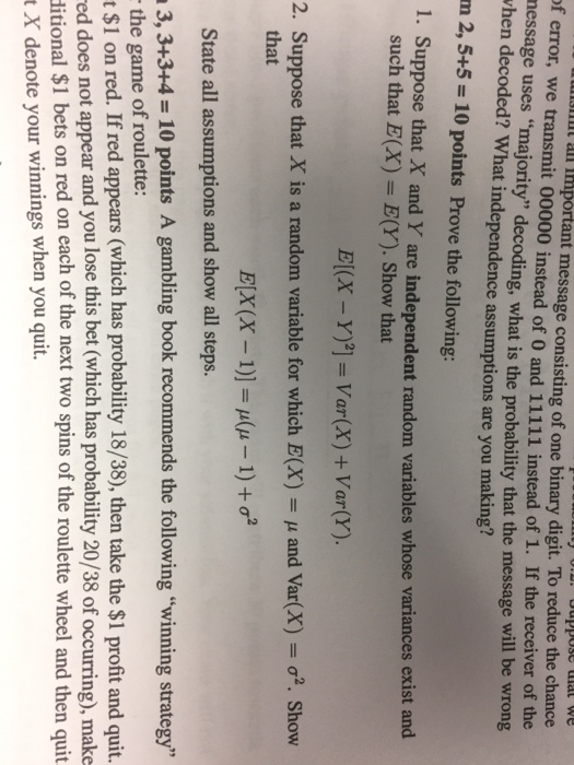 Solved Suppose that X and Y are independent random variables | Chegg.com