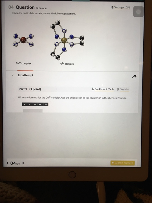 Solved 04 Question (2 points) a See page 1056 Given the | Chegg.com