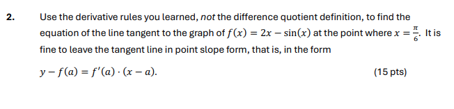 Solved Use the derivative rules you learned, not the | Chegg.com