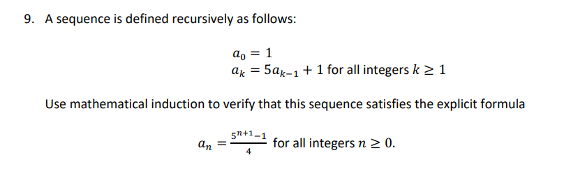 Solved A sequence is defined recursively as | Chegg.com