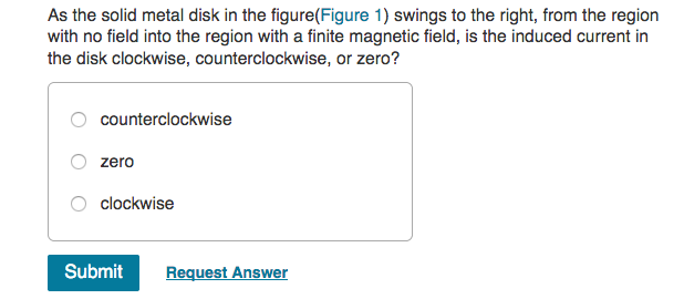 Solved PART A: As the solid metal disk in the figure(Figure | Chegg.com