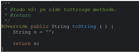 Solved IntelliJ: Create a toString using the below method | Chegg.com