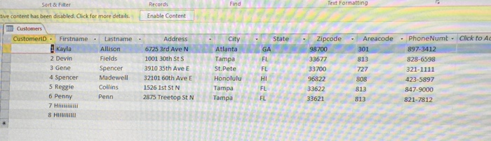 Solved Download Chapter 8 database from Chapter 8 folder in | Chegg.com