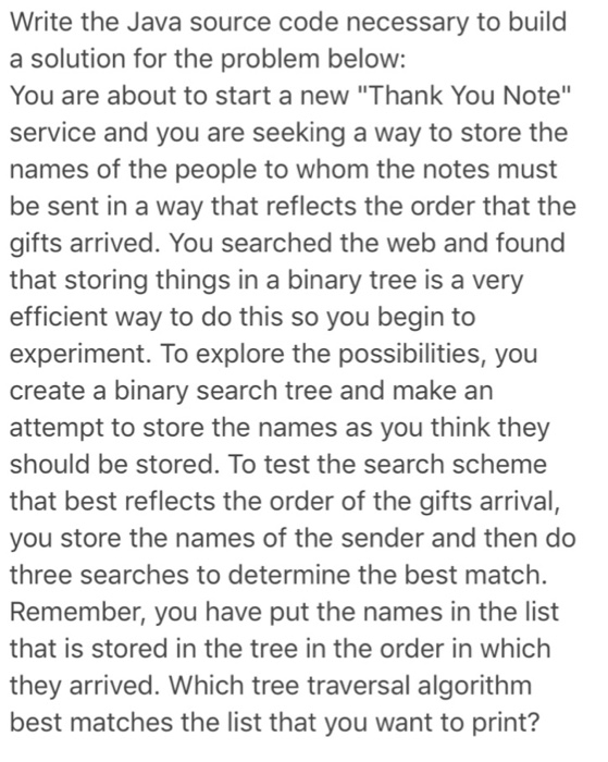 Solved Write the Java source code necessary to build a | Chegg.com