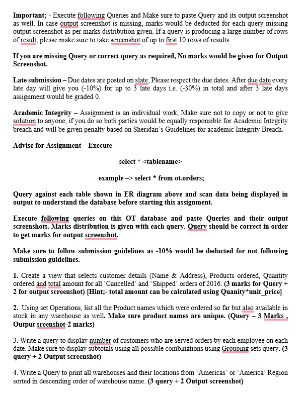 Solved Use OT database;- Database named OT which is based on | Chegg.com