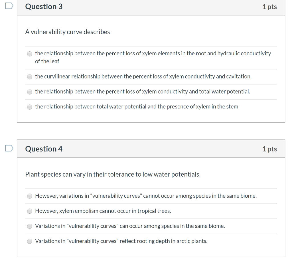 Solved Question 3 1 pts A vulnerability curve describes the | Chegg.com