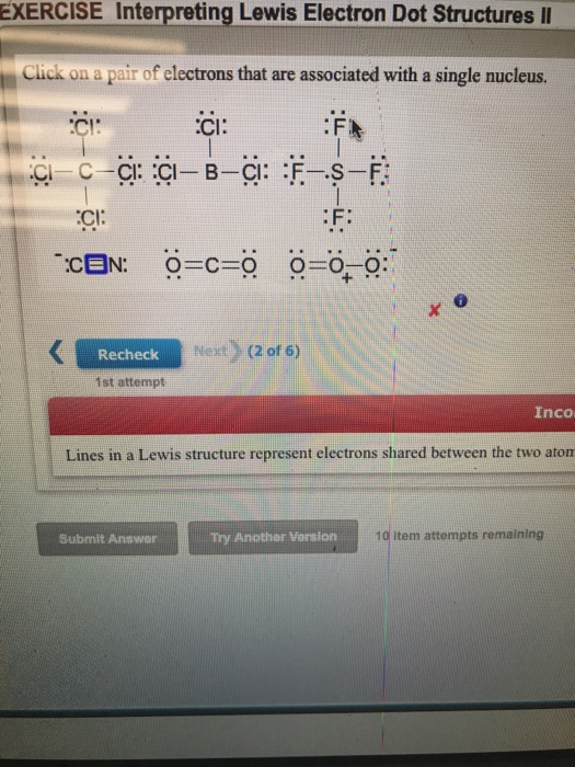 Solved Click on a pair of electrons that are associated with | Chegg.com