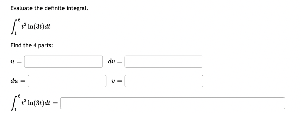 Solved Evaluate the definite integral. ∫16t2ln(3t)dt Find | Chegg.com