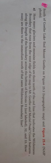 Solved South of Goethe Lake find Mount Goethe on Figure 25.3 | Chegg.com