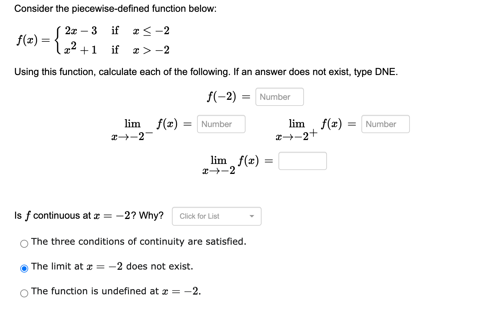 Solved Consider the piecewise-defined function below: | Chegg.com