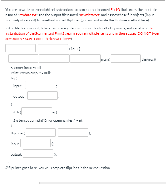 Solved You are to write an executable class (contains a main | Chegg.com
