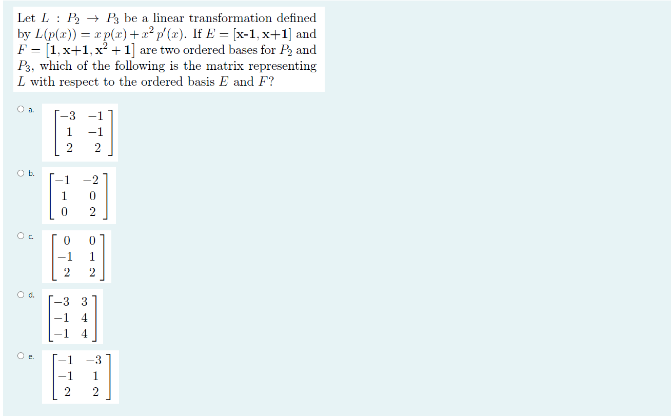 Solved Let L P₂ → P3 be a linear transformation defined by | Chegg.com