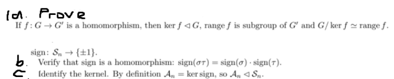 Solved lon. Prove If f: G+ G' is a homomorphism, then kerf | Chegg.com
