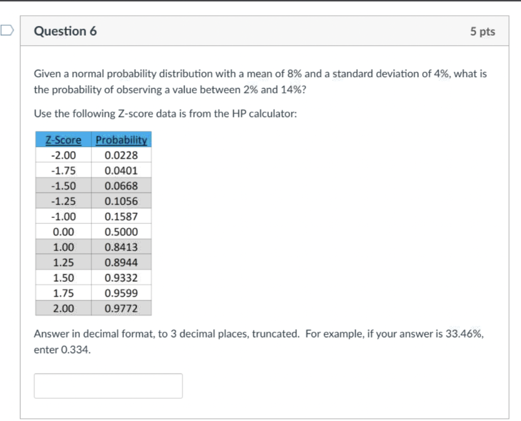 Solved Given a normal probability distribution with a mean | Chegg.com