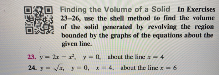 Solved 回Finding the Volume of a Solid In Exercises 23-26, | Chegg.com