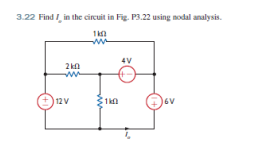 Solved 3.22 Find Is in the circuit in Fig. P3.22 using nodal | Chegg.com