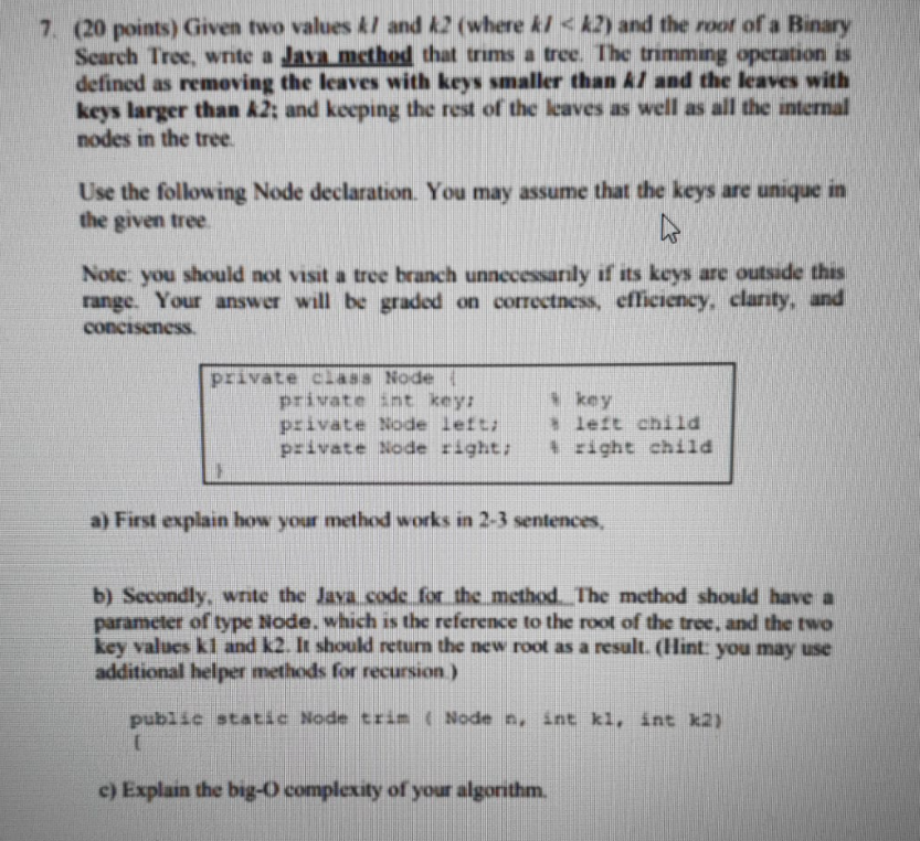 Solved 7. (20 points) Given two values &7 and 22 (where d/