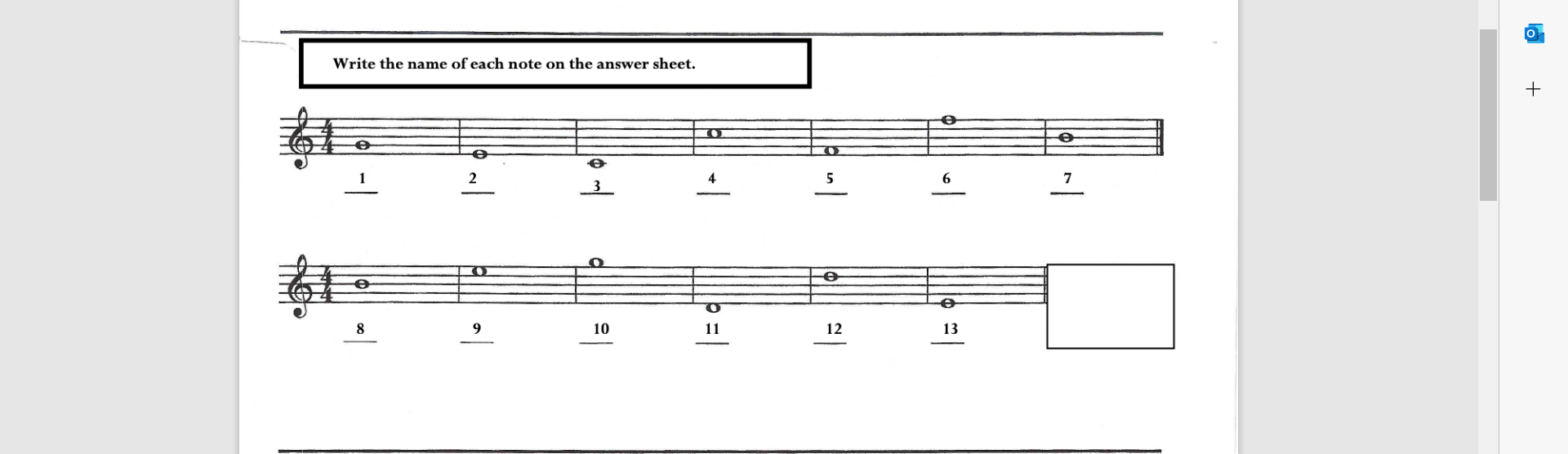 Write the name of each note on the answer sheet.On | Chegg.com