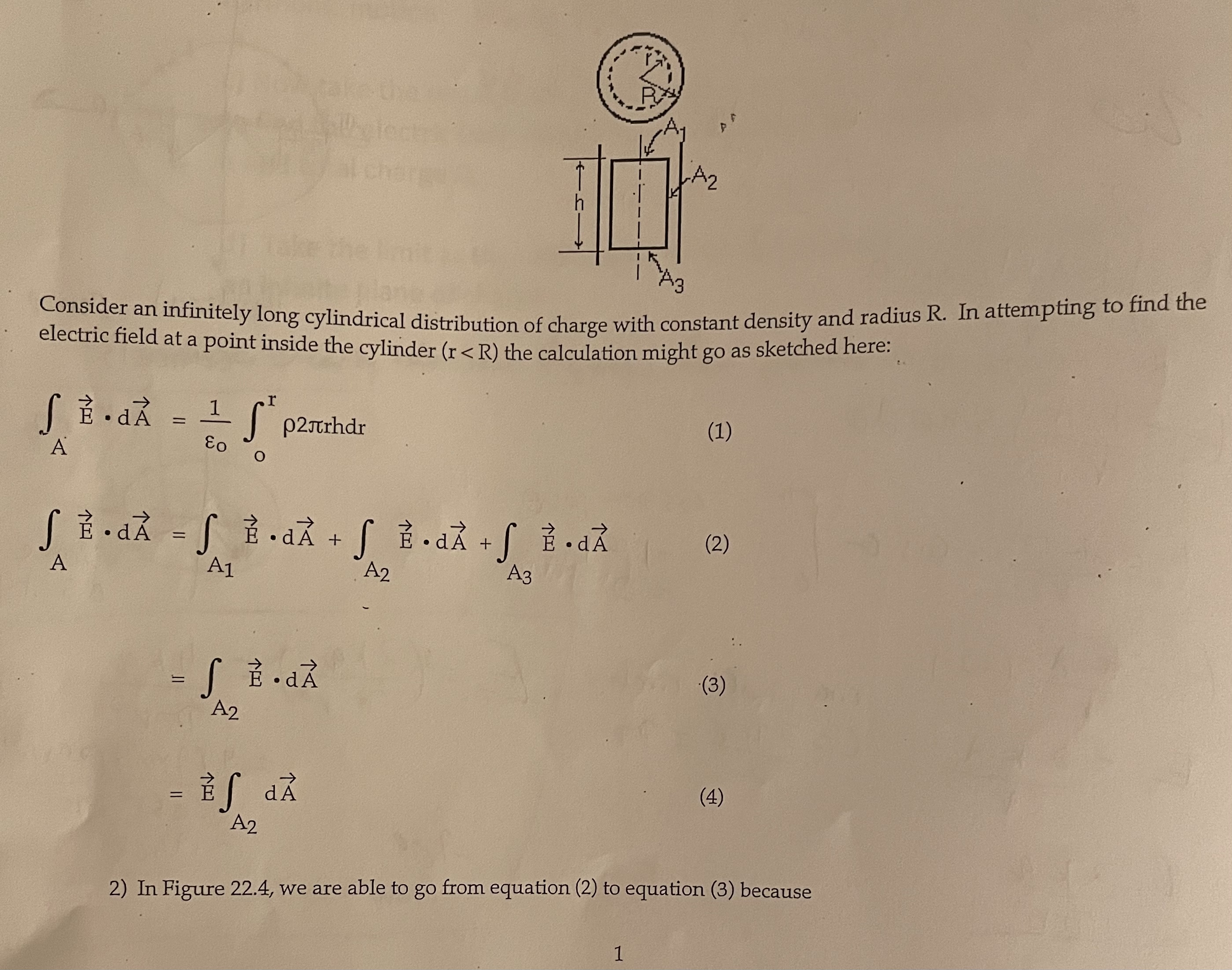 Solved Consider an infinitely long cylindrical distribution | Chegg.com