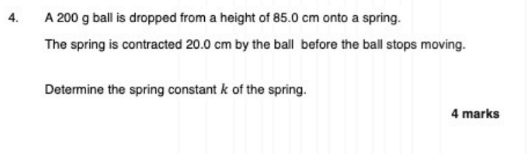 Solved 4. ﻿A 200 ﻿g ball is dropped from a height of 85.0 | Chegg.com