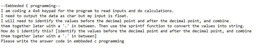 Solved --Embbeded C programming- - I am coding a 4×4 keypad | Chegg.com