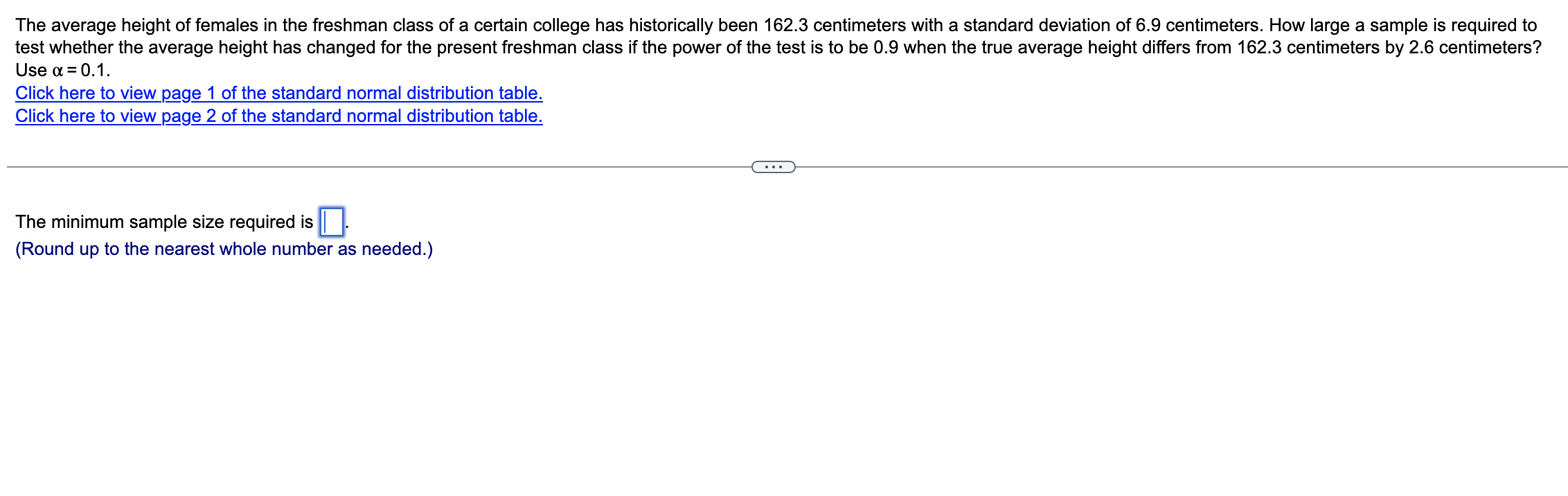 Solved Use α=0.1. Click here to view page 1 of the standard | Chegg.com